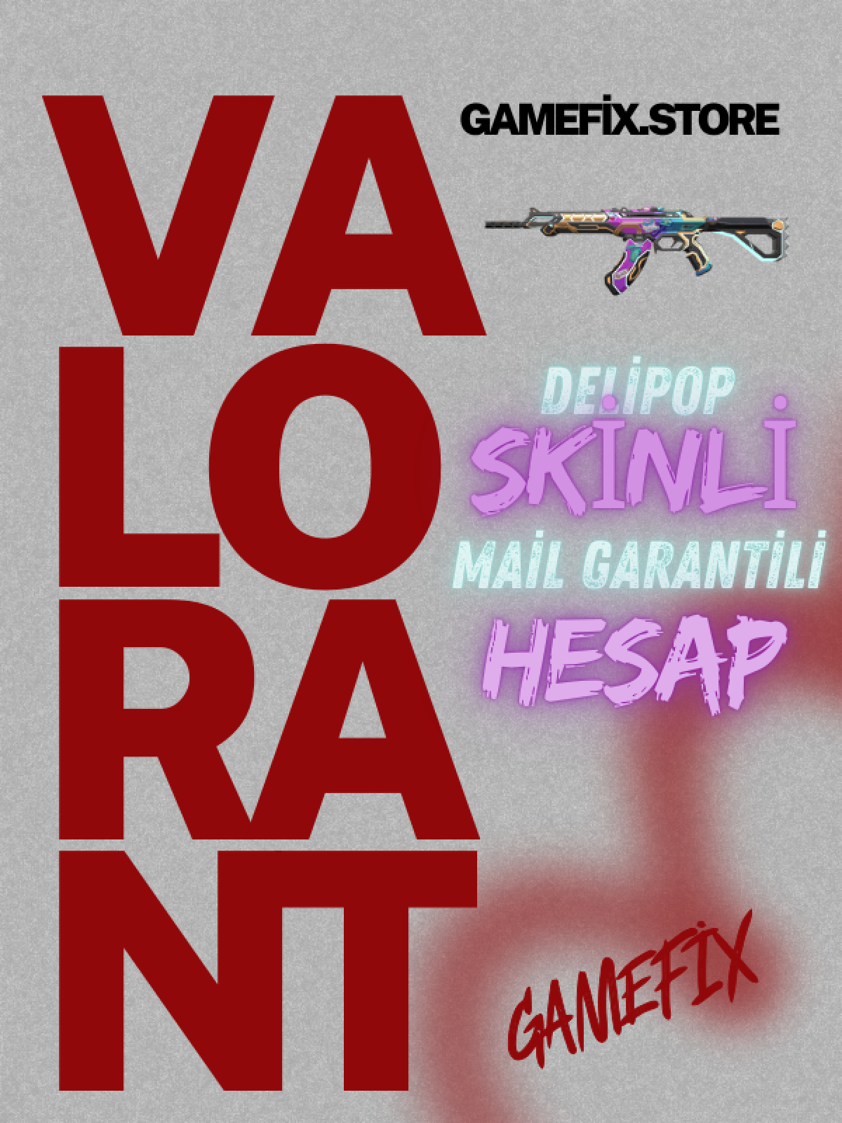 +VİP TR Delipop Skinli Valorant Hesap (Mail Değişen)